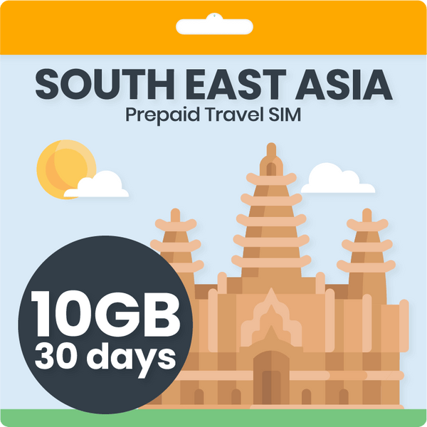 Asia SIM Card | South East Asia Prepaid Travel Data SIM For Tourist